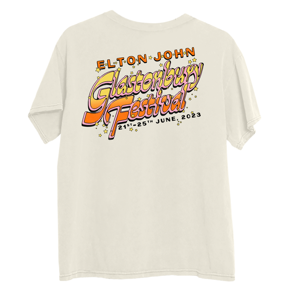 Glastonbury Natural T-Shirt – Elton John Official Store