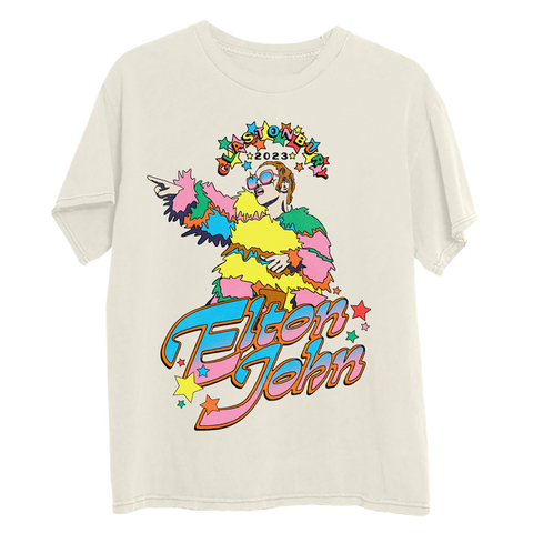 Glastonbury Natural T-Shirt – Elton John Official Store